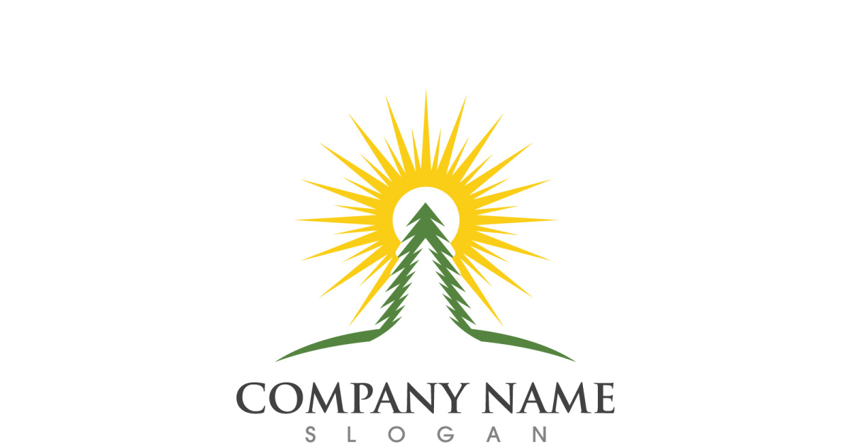 Icône de cèdre Logo illustration vectorielle design v.7