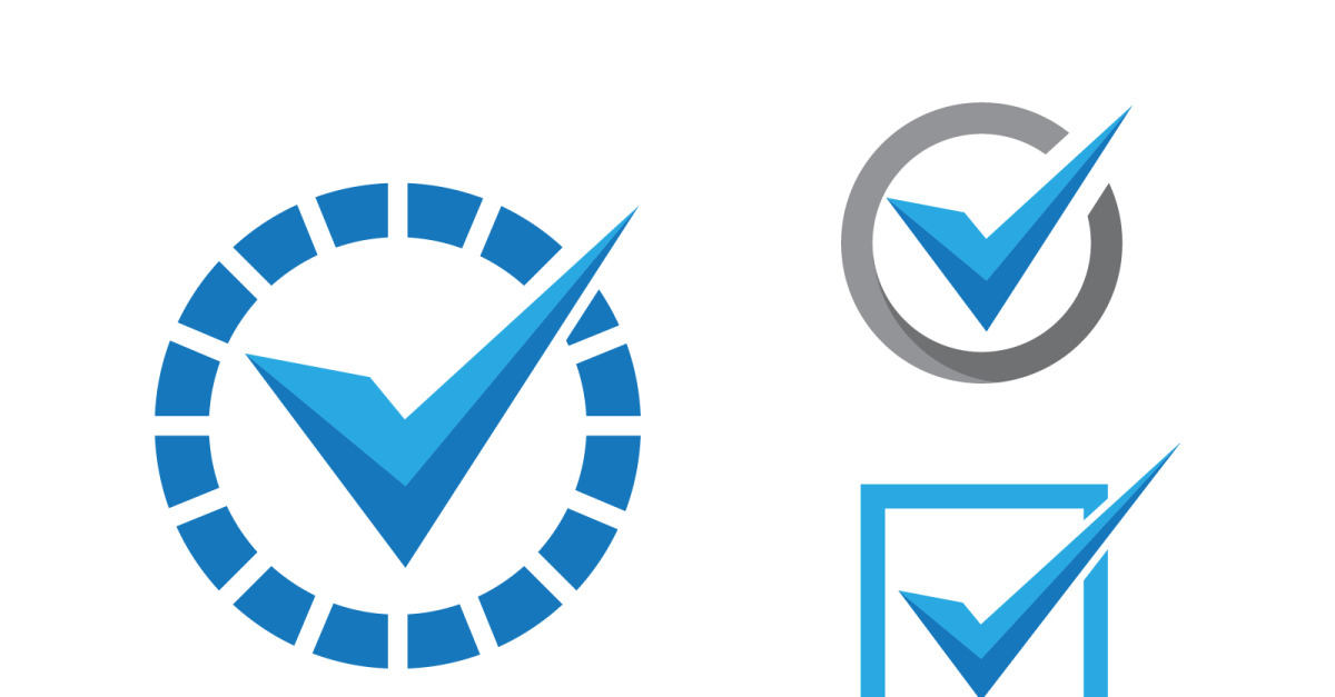 Onay işareti vektör çizim simgesi Logo tasarım şablonu