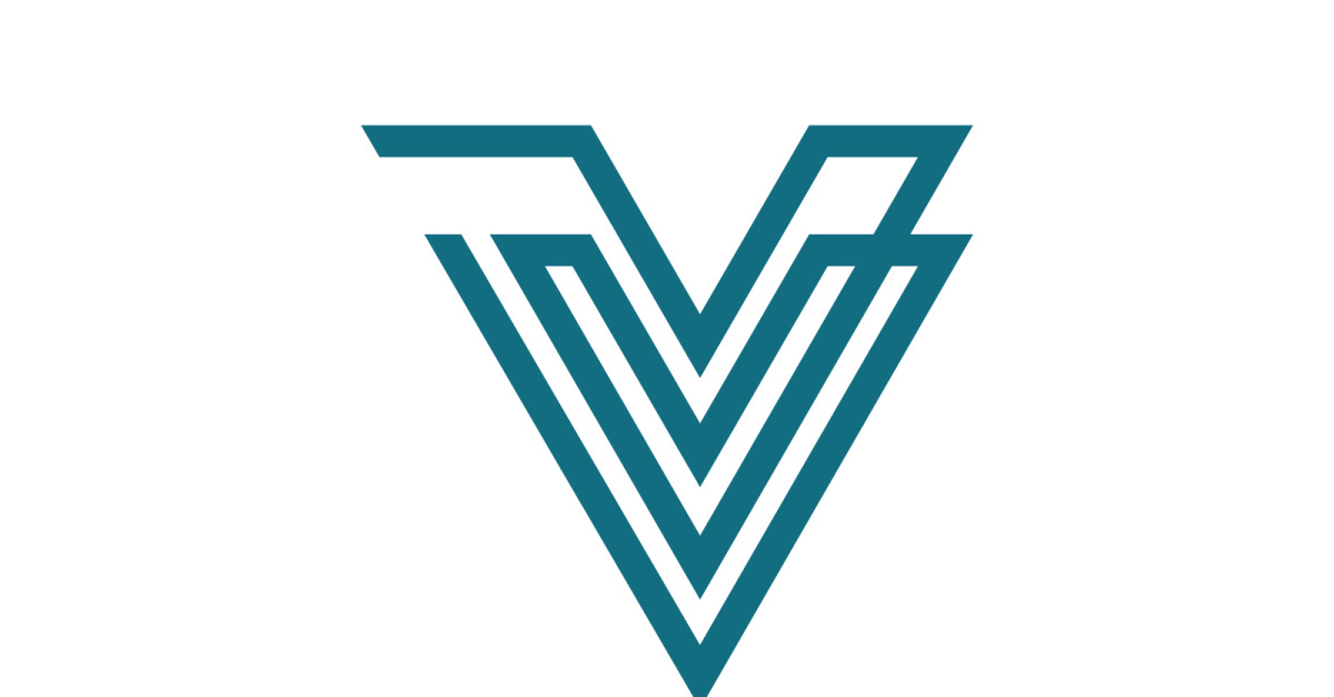Illustration vectorielle du concept initial du logo V v.4