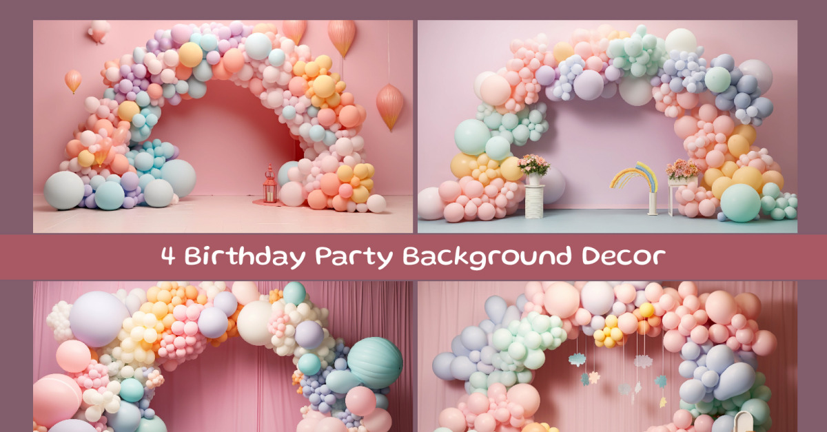Birthday Party Background Decor #502391 - TemplateMonster