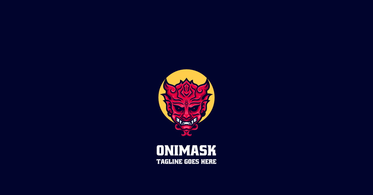 Oni Mask Simple Mascot Logo 2 #502406 - TemplateMonster