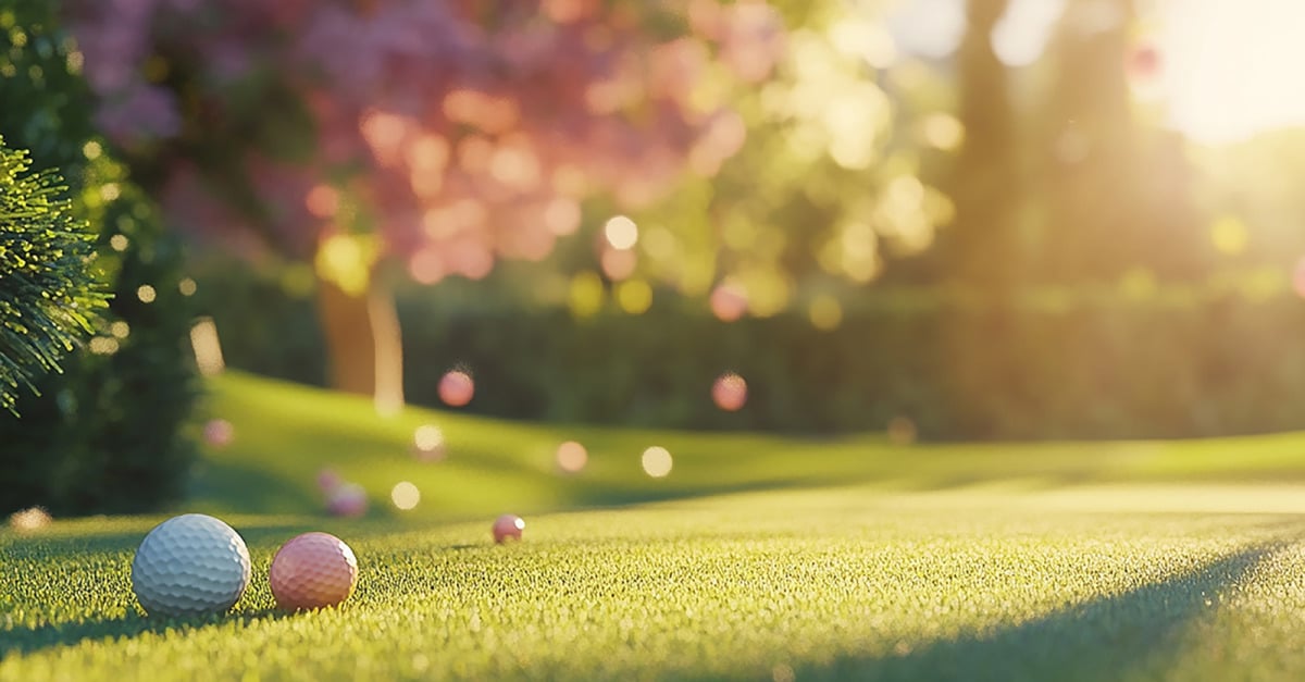 Sunset Putting Green Background #502445 - TemplateMonster