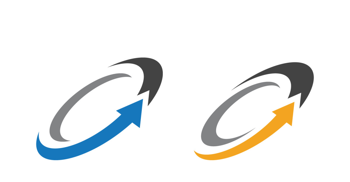 Arrow business fast growth icon illustration design v.6