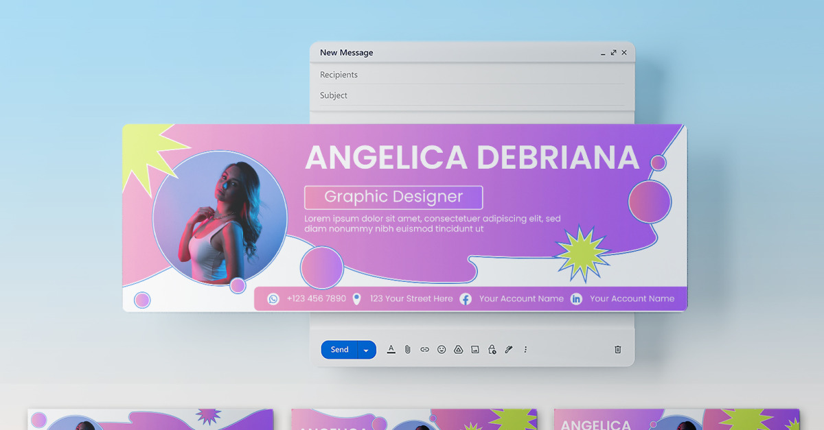 Modello di intestazione e-mail creativa 089 - TemplateMonster