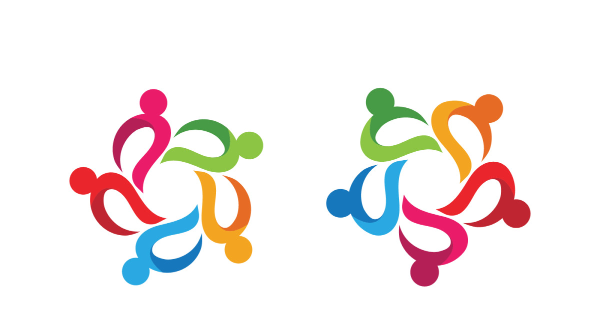 Logo-Design-Vorlage für soziale Gemeinschaften von Menschen, v.53