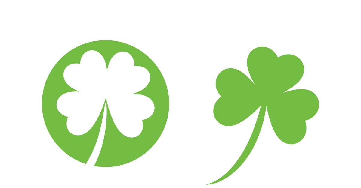 Ilustración del icono de la hoja de trébol Diseño de plantilla de ...