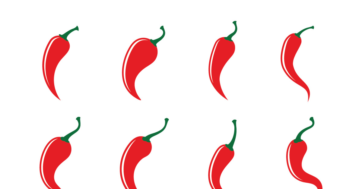 Logotipo do ícone do Hot Chili Modelo de vetor Ilustração v.12