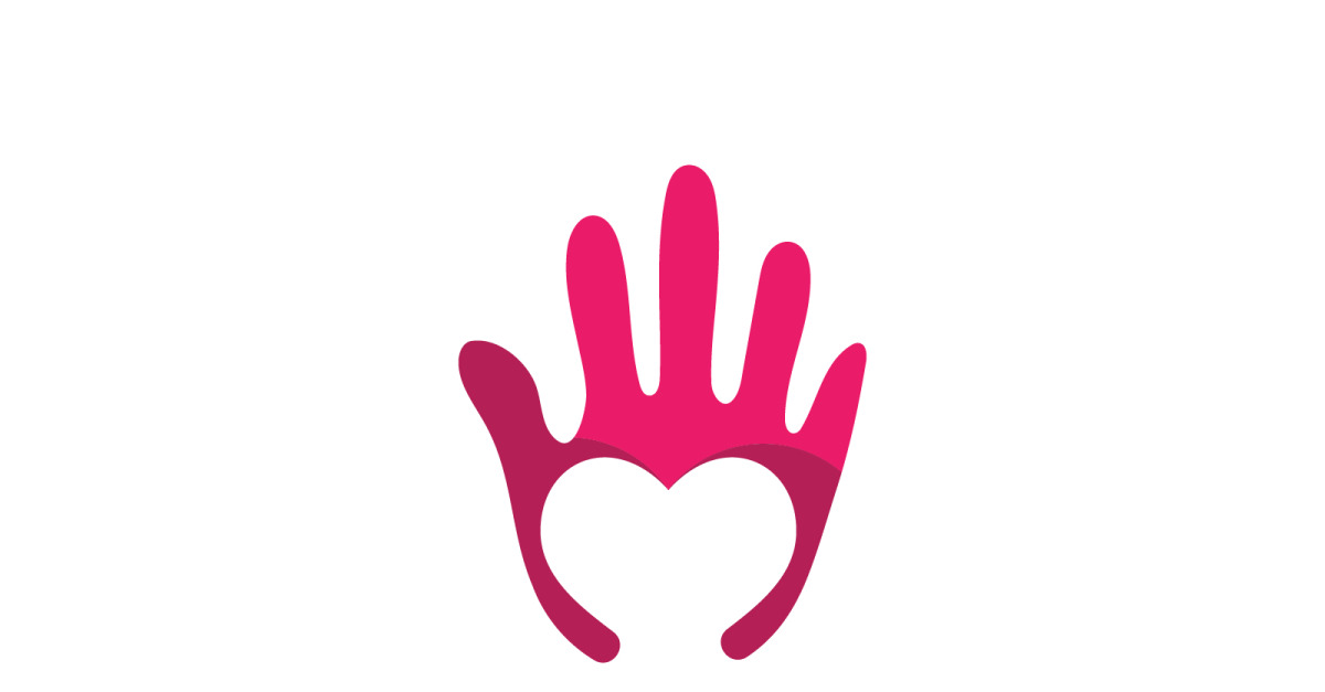 Hand concept together Logo design template v.8