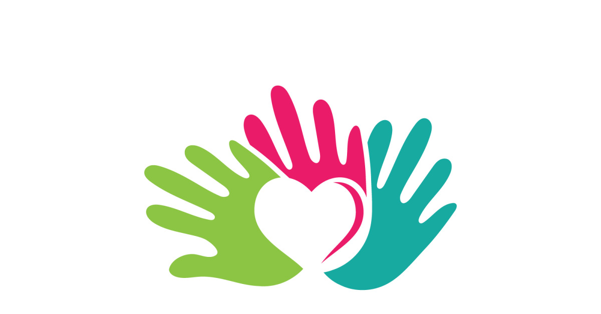Hand concept together Logo design template v.14