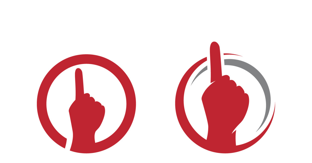 Hand concept together Logo design template v.17