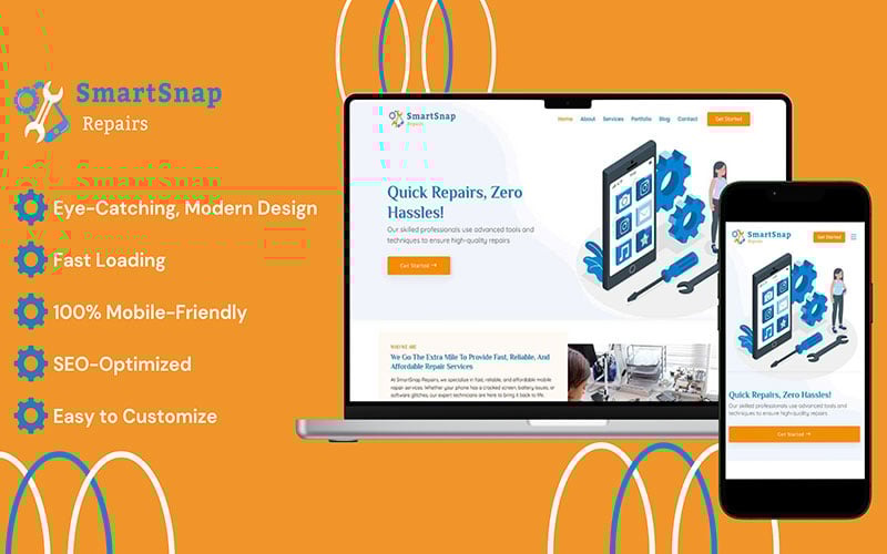 Smartsnap Repair - Mobile Repair Website Template