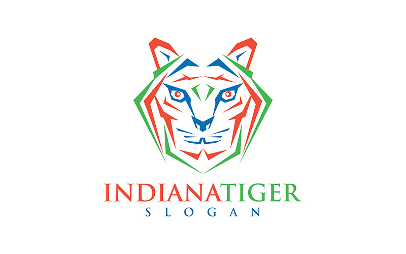 Indiana Tiger, Tiger Logo, Tricolor Tiger Logo
