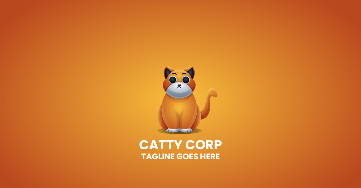Catty Corp Gradient Renkli Logo #503626 - TemplateMonster
