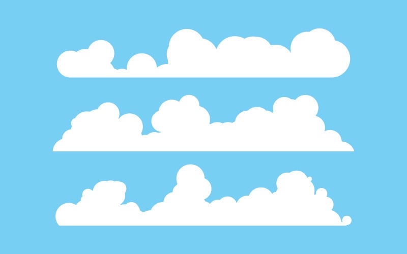 Cloud Background template illustration design v.1