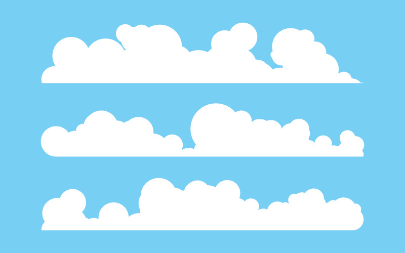 Cloud Background template illustration design v.5