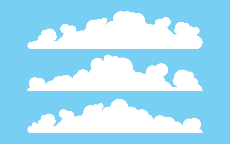 Cloud Background template illustration design v.6
