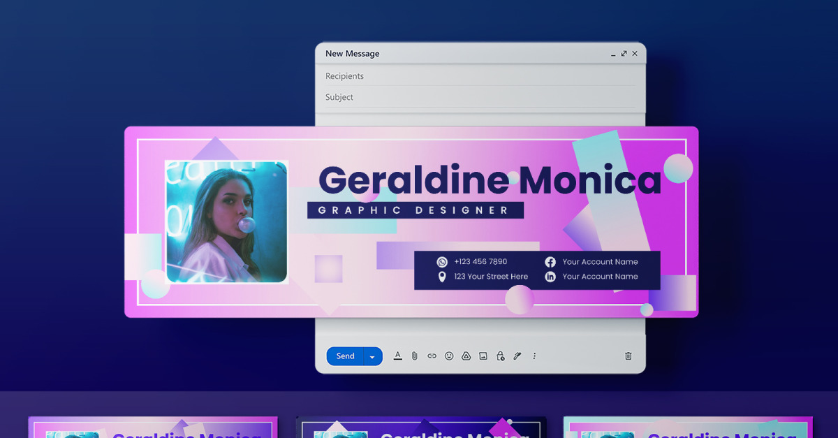 Gradient Email Header Template 387 #504250 - TemplateMonster