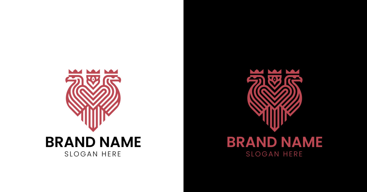 Triple Eagle bird logo-852 #504210 - TemplateMonster