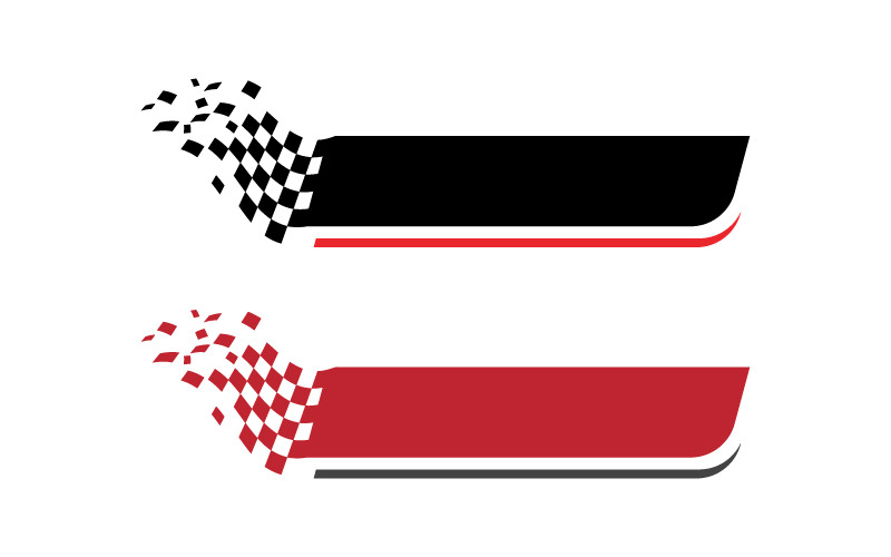 Race flag checkered Logo design illustration vector v.7