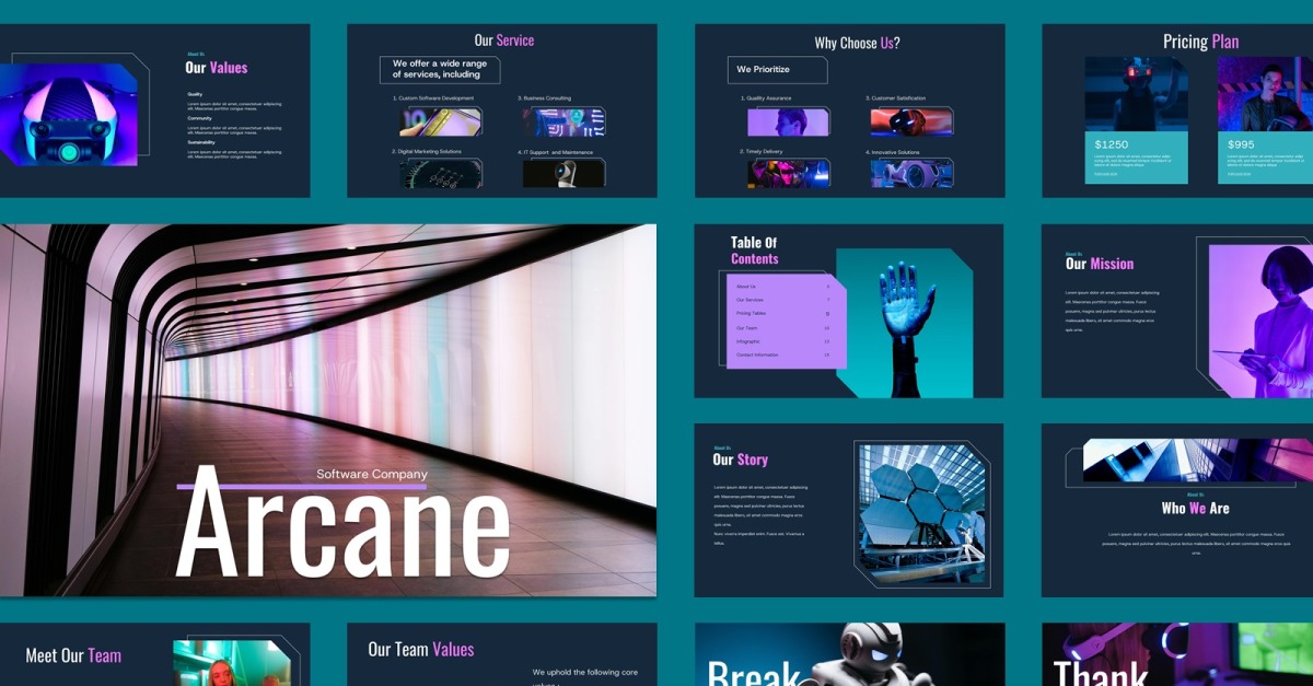 Arcane - Presentazione PowerPoint della società di software