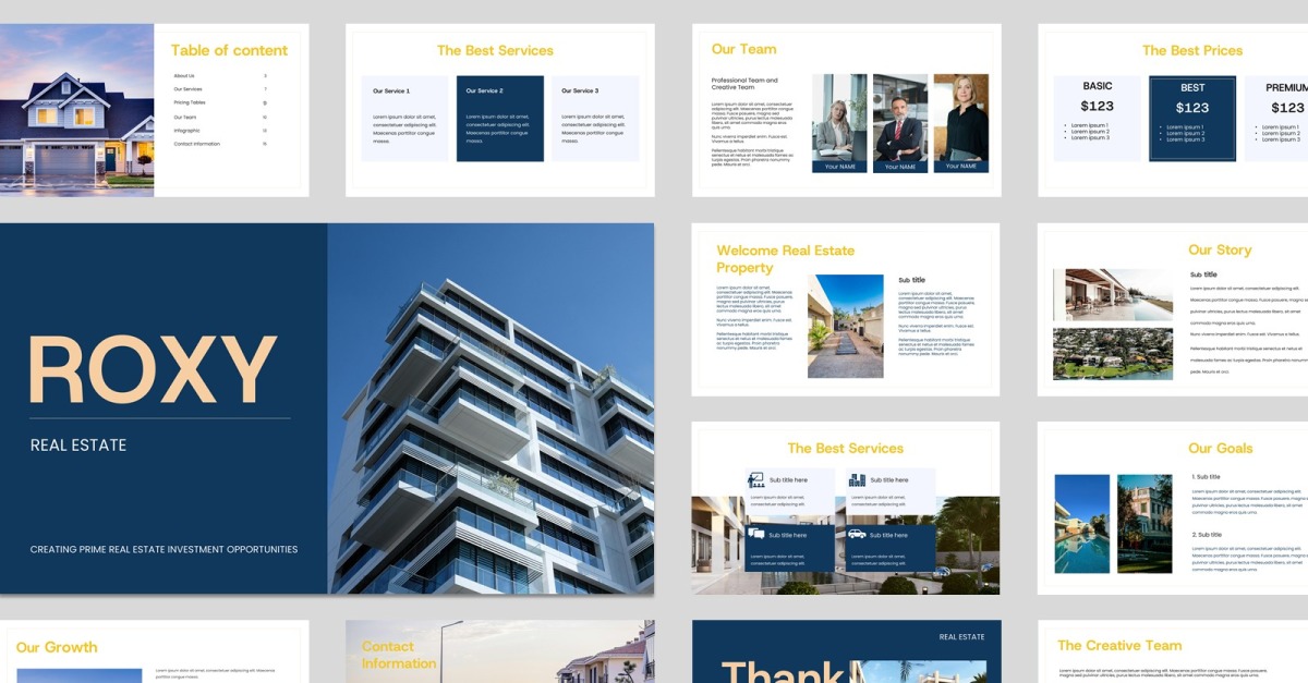 Roxy – Présentation PowerPoint sur l'immobilier