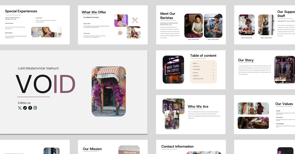 Void - Cafe Google Slides Presentation - TemplateMonster