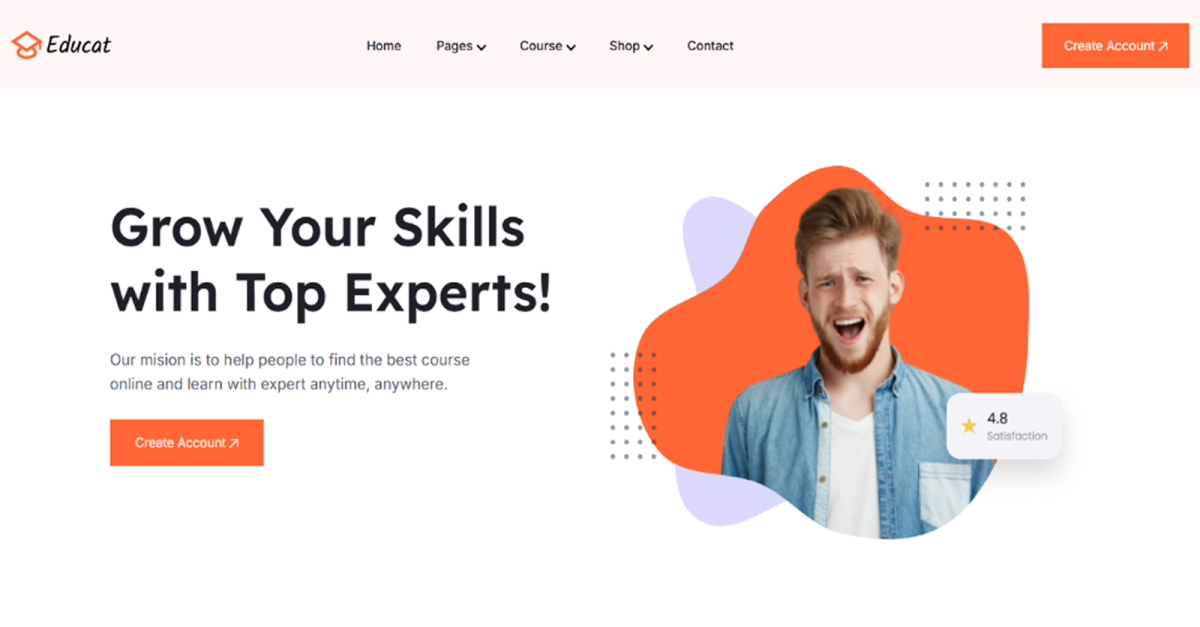 Educat - Plantilla de sitio web HTML para cursos de aprendizaje