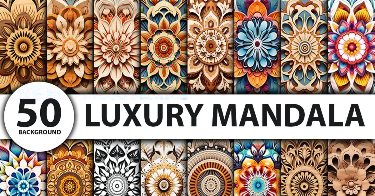 Digital Mandala design bundle #505047 - TemplateMonster