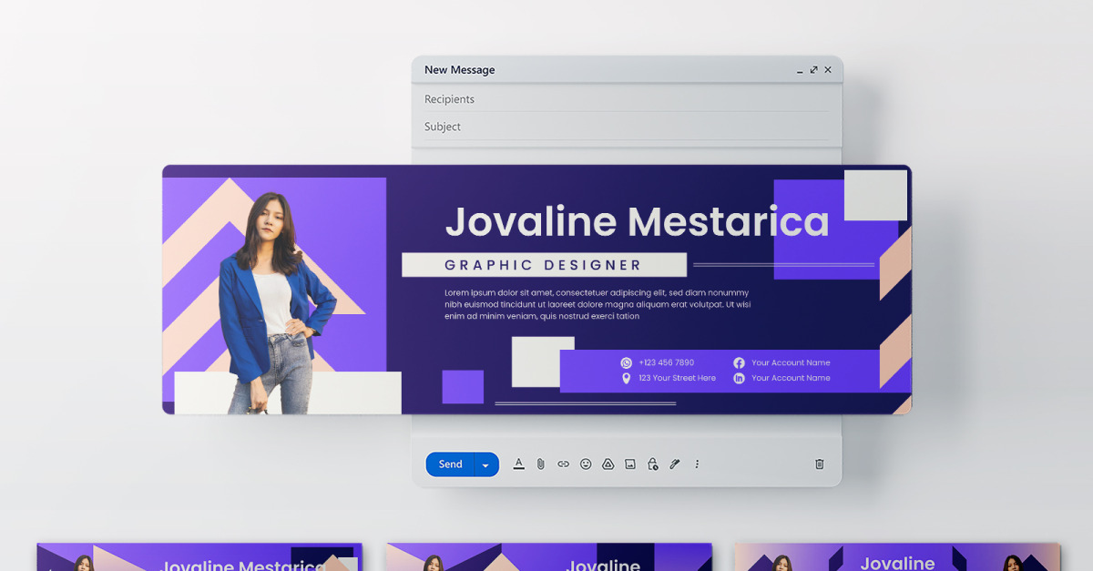 Geometric Email Header Template 374 #505050 - TemplateMonster