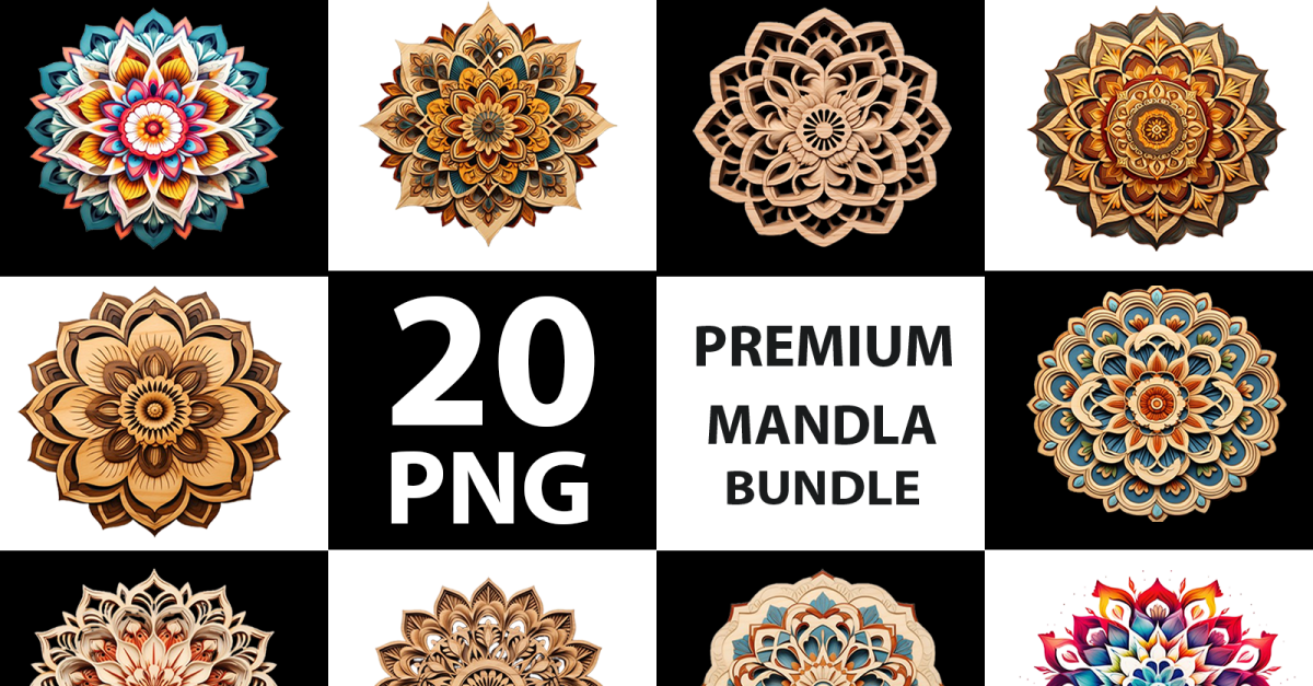 Premium mandala png bundle #505049 - TemplateMonster