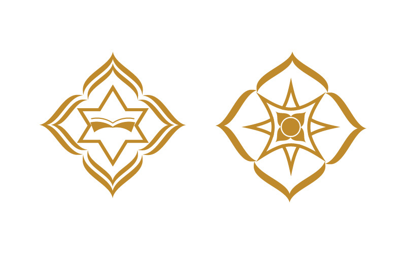 Cami İslami Vektör ikon logo tasarım illüstrasyon Şablonu v.28