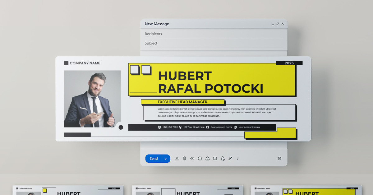 Modello di intestazione e-mail moderno 586 - TemplateMonster