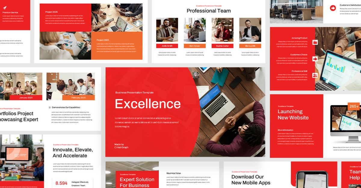 Excellence - Business PowerPoint Template - TemplateMonster
