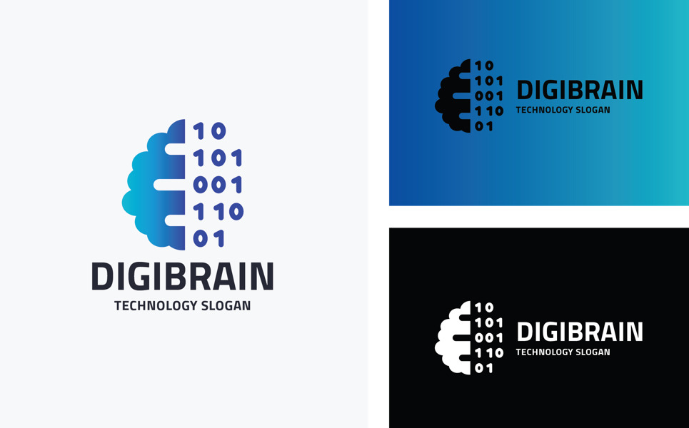 Digital Brain Ai Code Logo #505938 - TemplateMonster