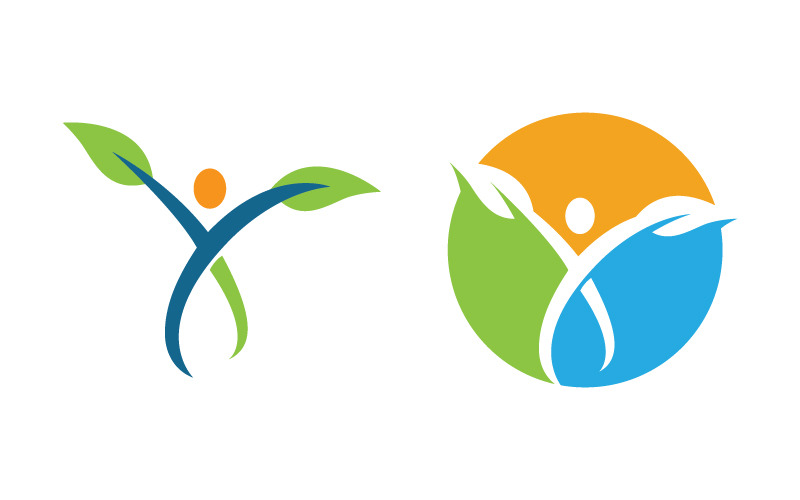 Healthy life trainer logo sign illustration vector design v.45