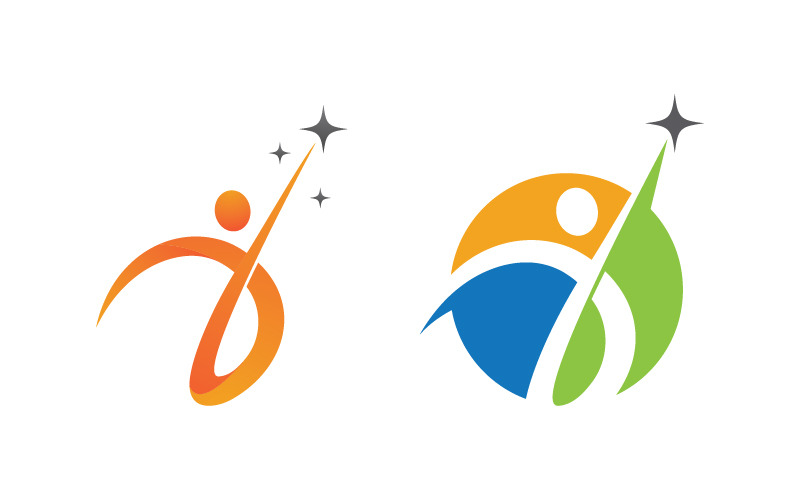 Healthy life trainer logo sign illustration vector design v.53