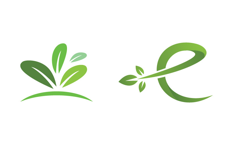 Healthy life tree leaf concept logo design template v.31