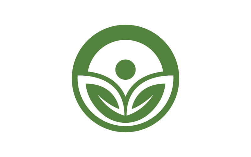 Healthy life tree leaf concept logo design template v.62