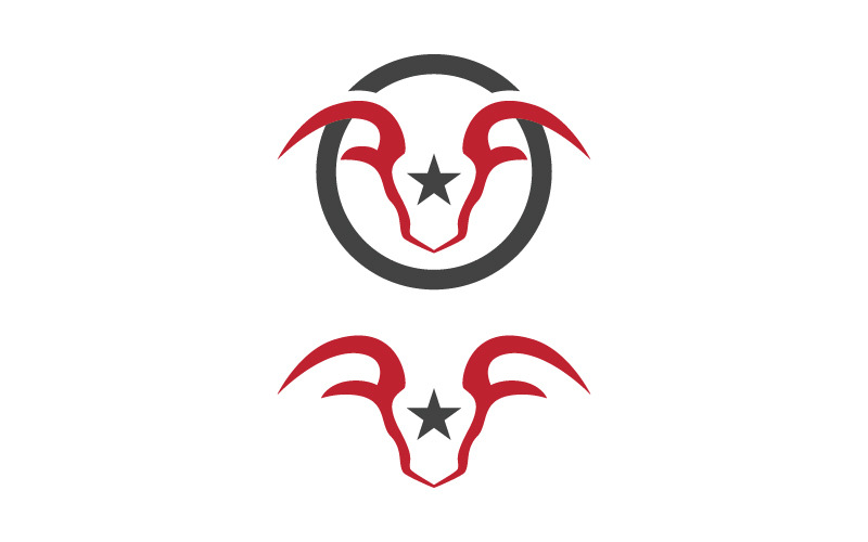 Taurus Horn Logo vector icon illustration design template v.10