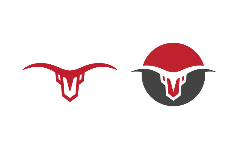 Taurus Horn Logo vector icon illustration design template v.11