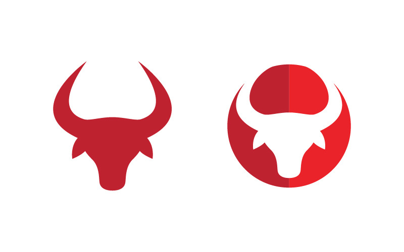 Taurus Horn Logo vector icon illustration design template v.12