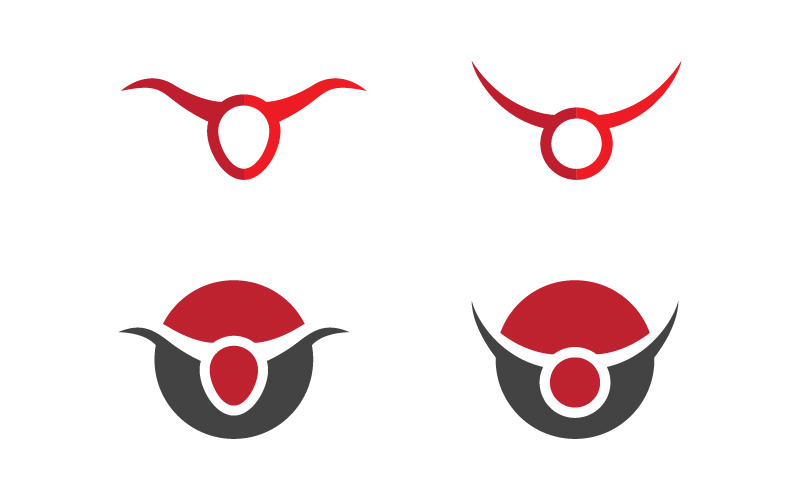 Taurus Horn Logo vector icon illustration design template v.13
