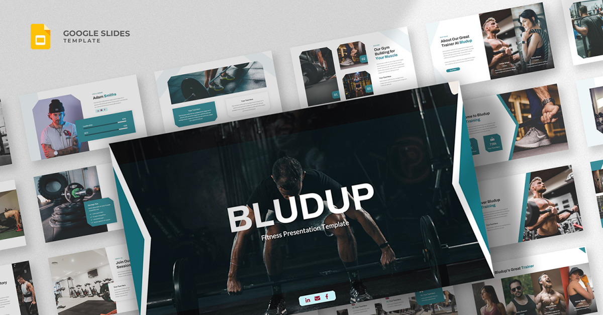 Bludup - Gym & Fitness Google Slides Template