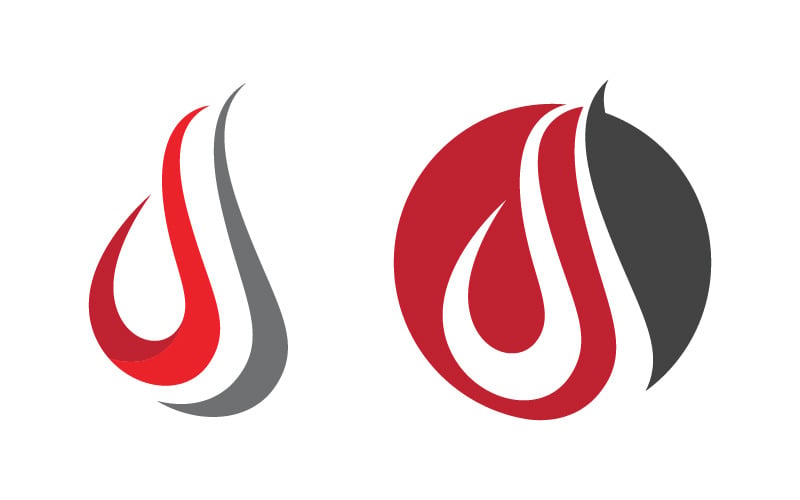 Flames Logo icon illustration vector design template v.5