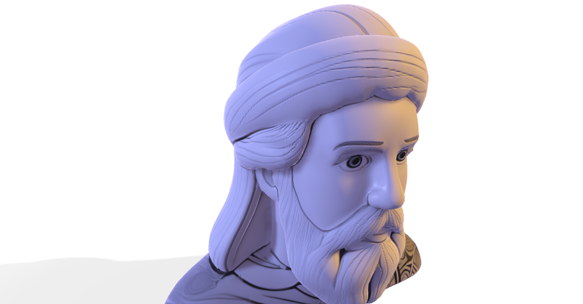 The Wise Turban Bust 3D Model #508362 - TemplateMonster