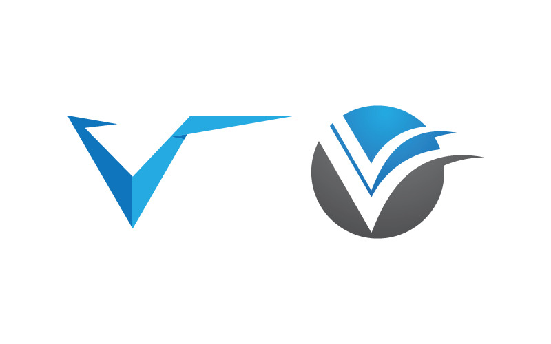 Ilustración de diseño de plantilla de logotipo con icono de letra V v.1