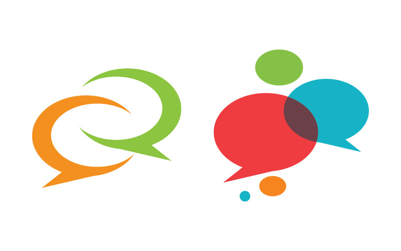 Speech Communication icon logo template illustration v.1