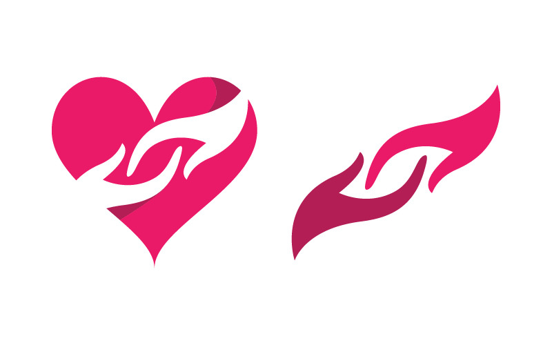 Hand concept together Logo design template vv.2