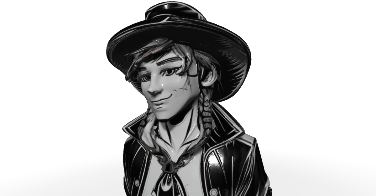 Cowboy Character Bust Free 3D Model #508634 - TemplateMonster