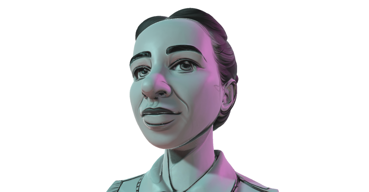 Retro-Futuristic Bust Neon Persona Free 3D Model